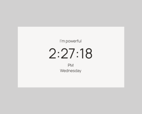 Affirmation Clock - Best Notion Widgets